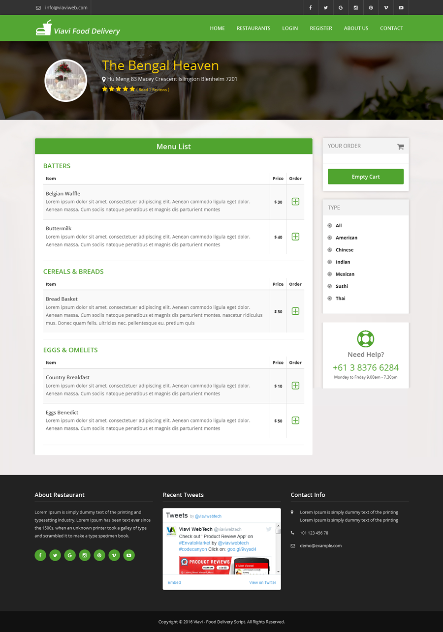 Viavi - Food Delivery Script by viaviwebtech | CodeCanyon